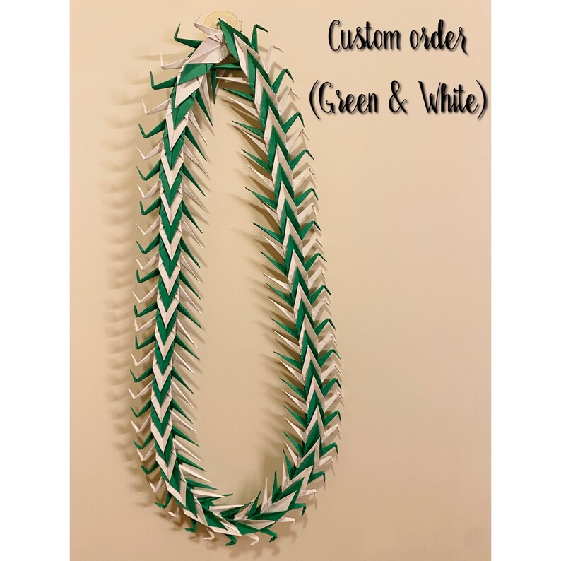 Origami Crane Lei Solid Colors graduation, School Colors, Customizable ...