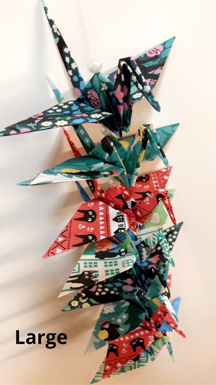 String of Origami Cranes kikis Delivery Service Studio - Etsy