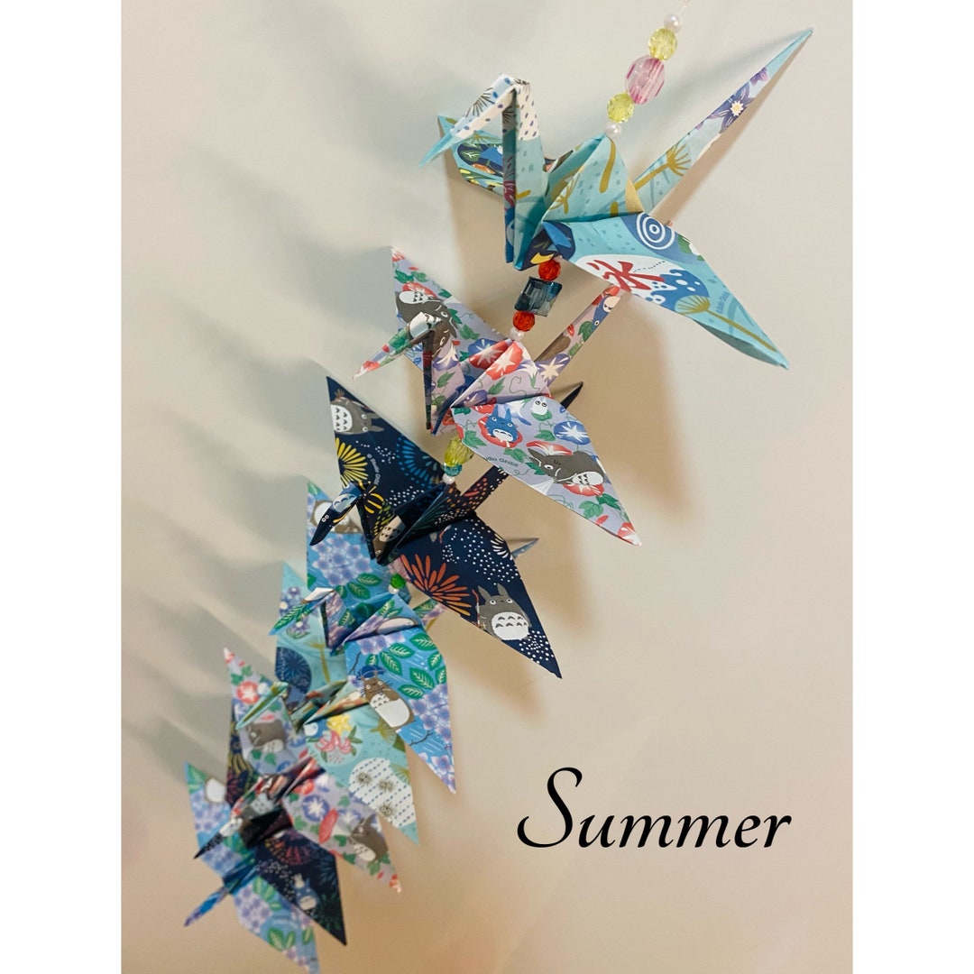 String of Origami Cranes New My Neighbor Totoro four Seasons Designs ...