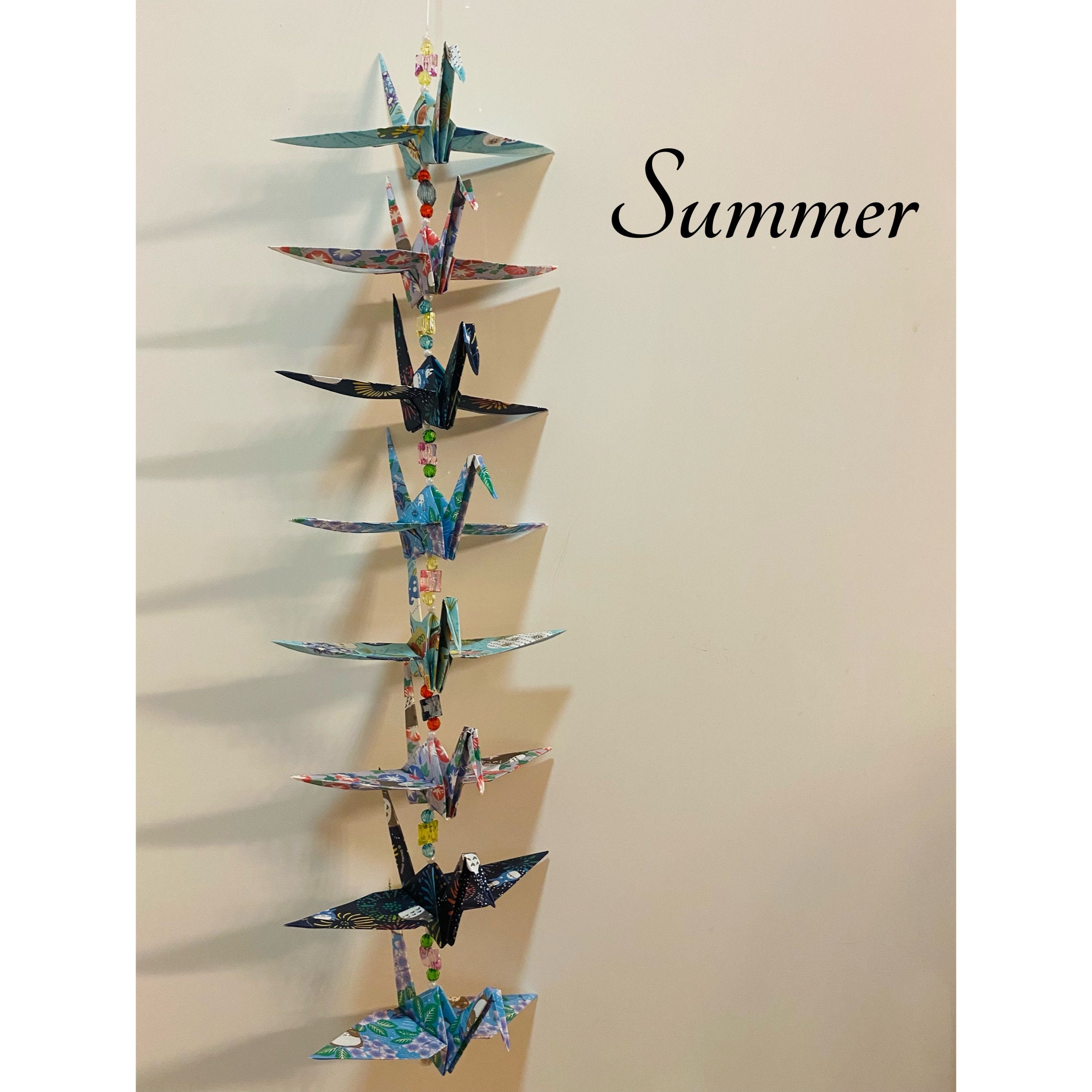 String of Origami Cranes New My Neighbor Totoro four Seasons Designs ...