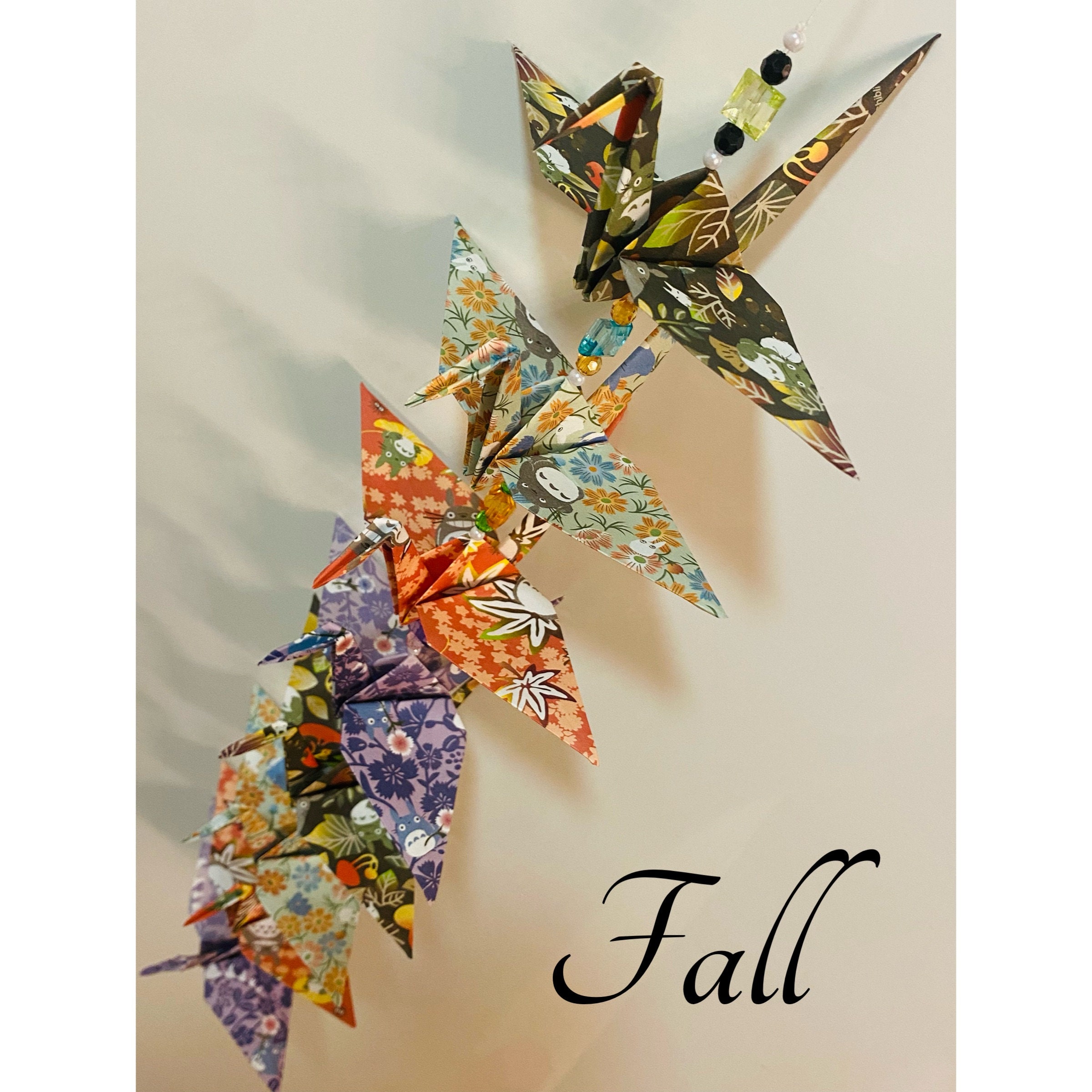 String of Origami Cranes New My Neighbor Totoro four Seasons Designs ...
