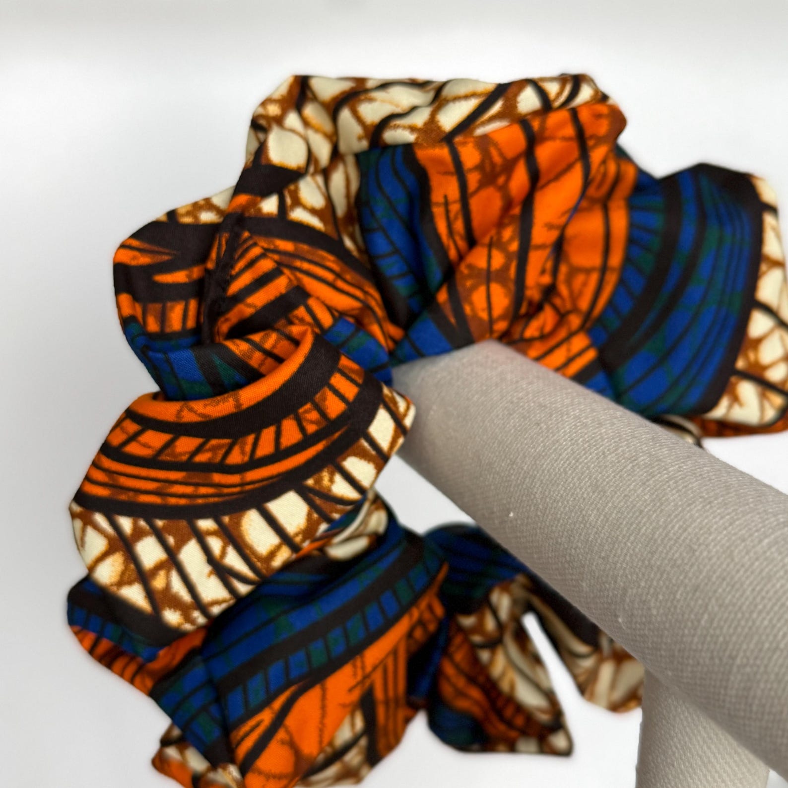 Oversized Ankara Scrunchie, Jumbo African Print Elastic Hair Tie, Afro ...