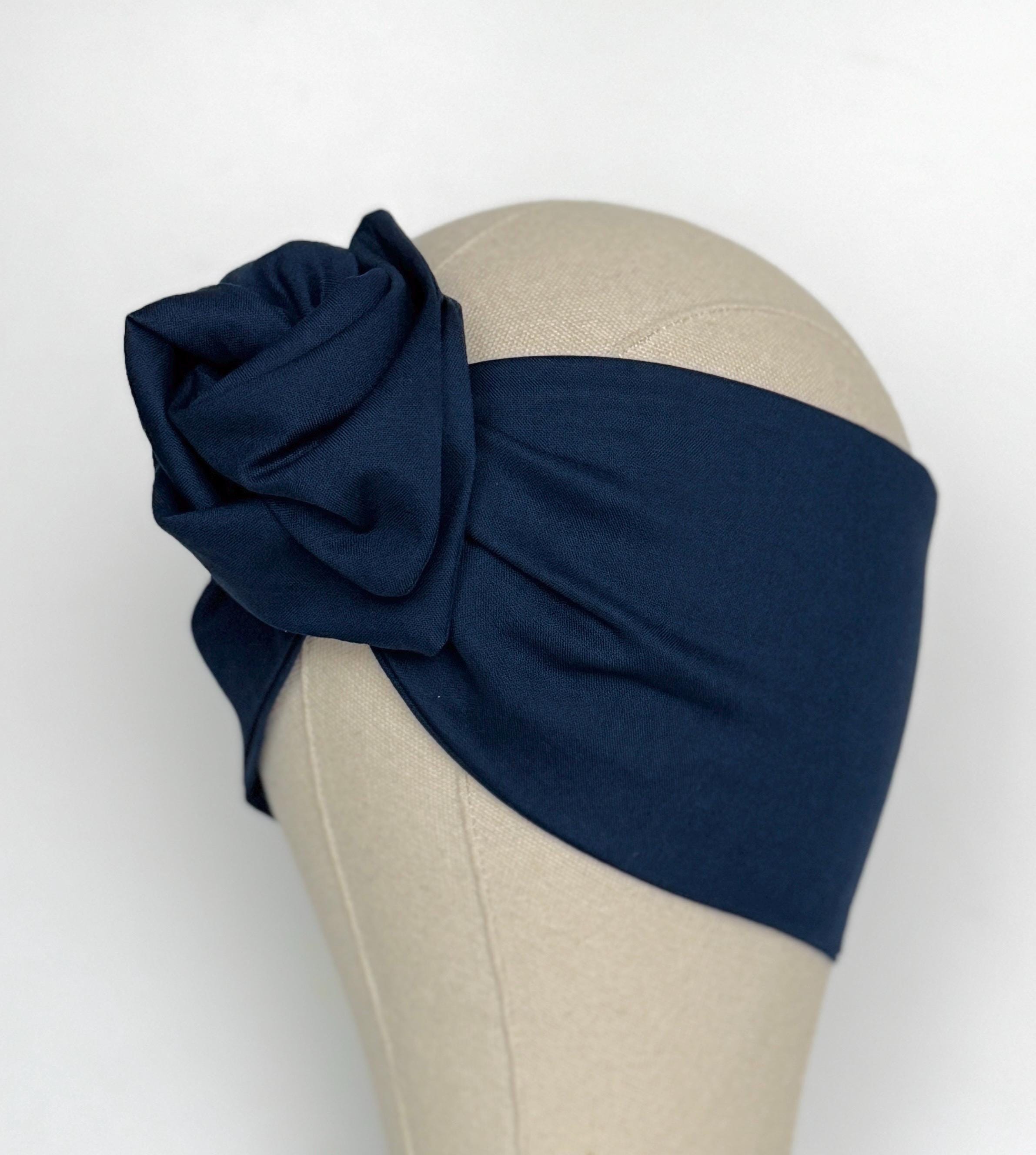 Extra Wide Adjustable Wire Headband, Black White Navy Red Grey Wired ...