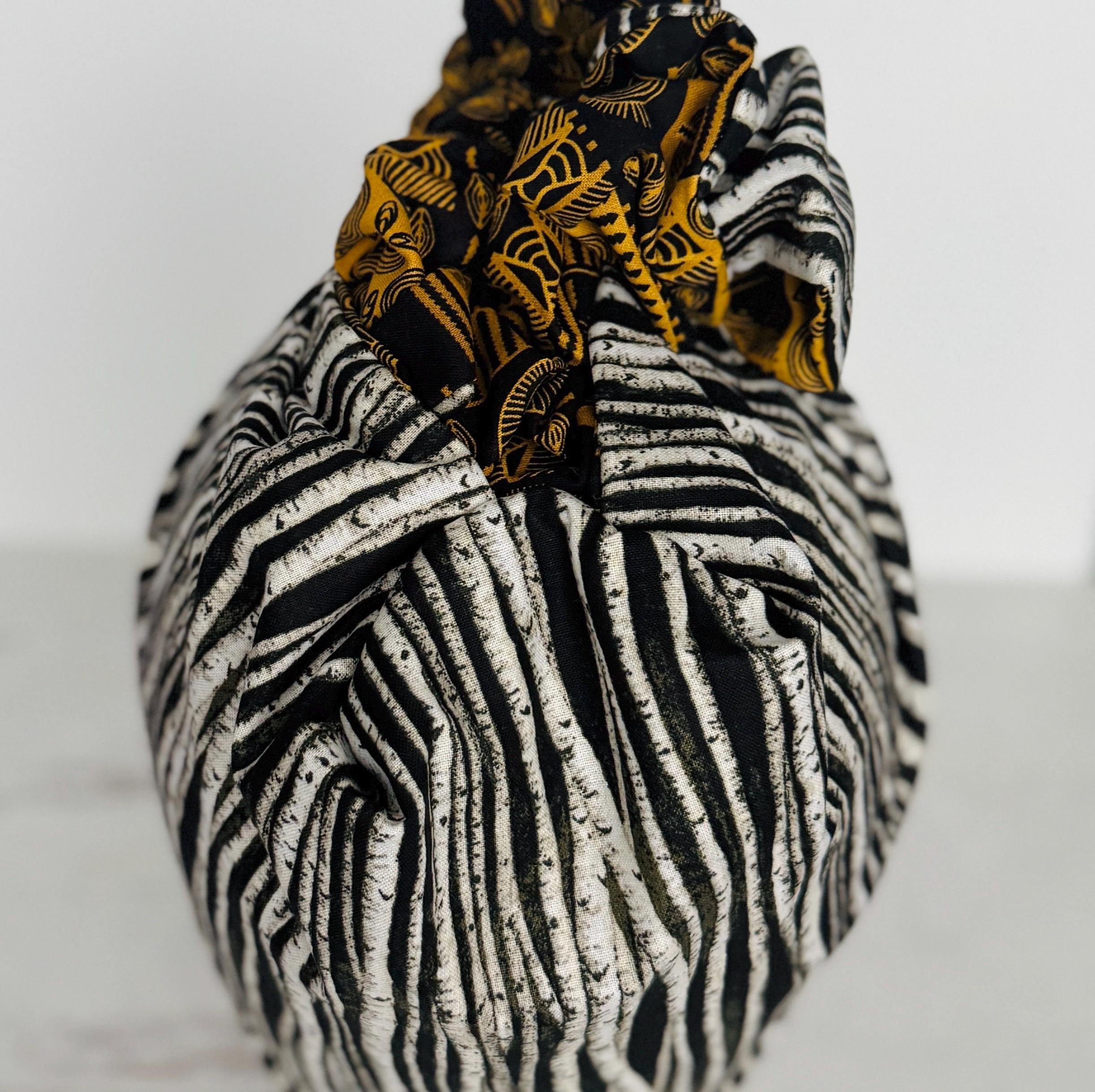 Full Turban Wire Headband, Reversible Extra Wide Tribal Print & Zebra ...