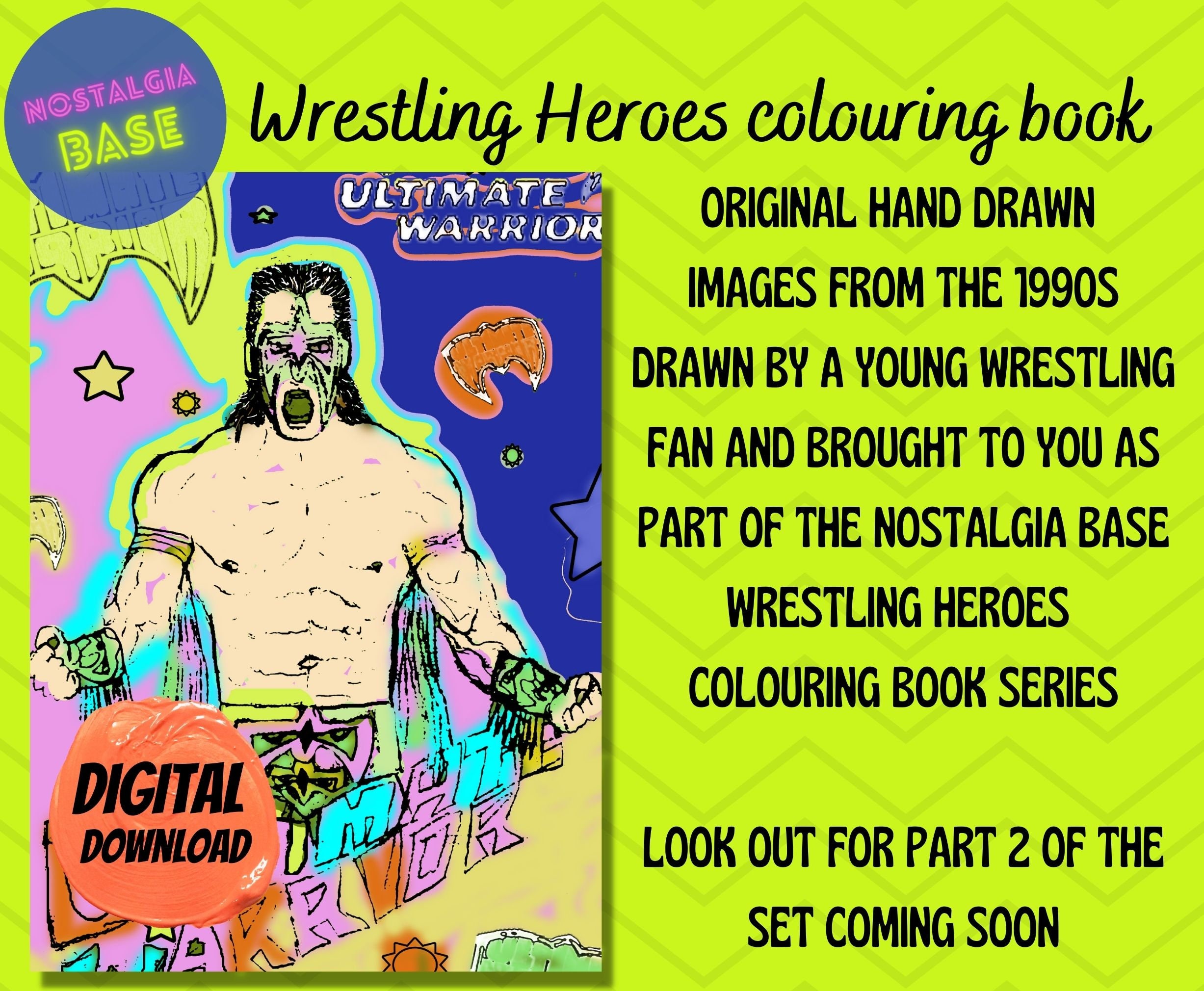 Wrestling Legends and Superstars Digital Printable Colouring Pages - Etsy