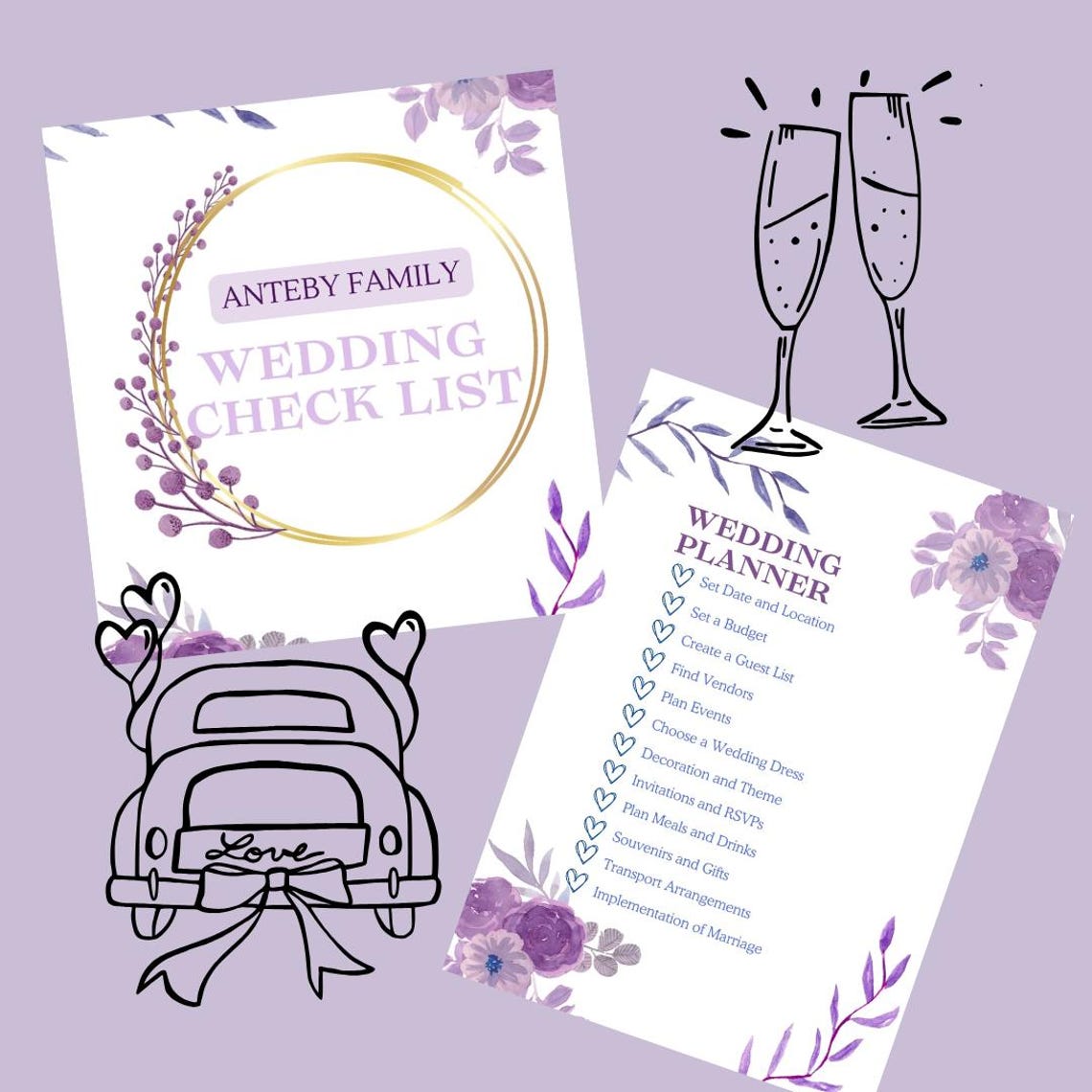 Wedding Checklist Printable | Quick & Easy Wedding Planner | Instant ...