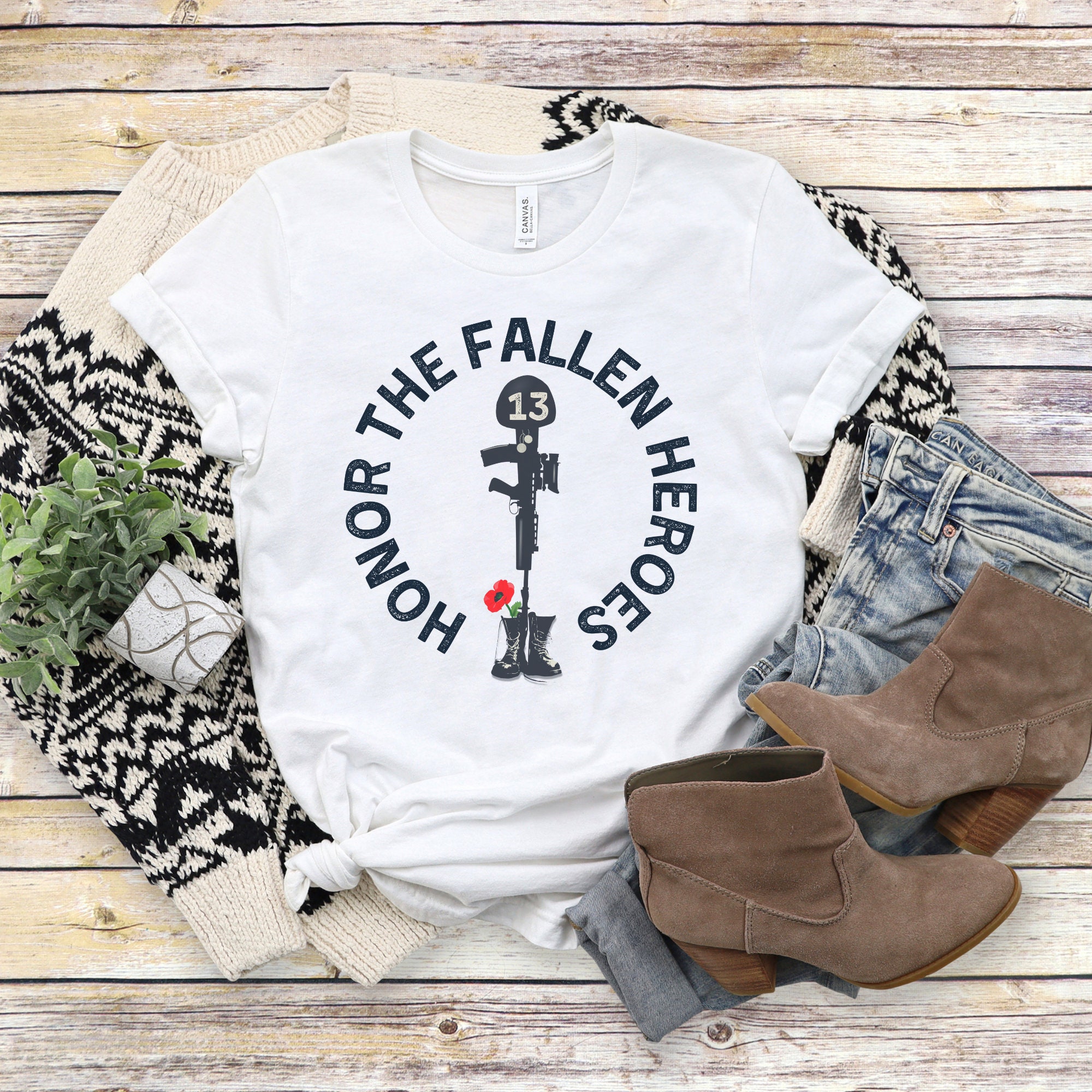 Honor the Fallen Heroes Shirt, 13 Fallen Soldiers, 13 Soldiers Shirt ...