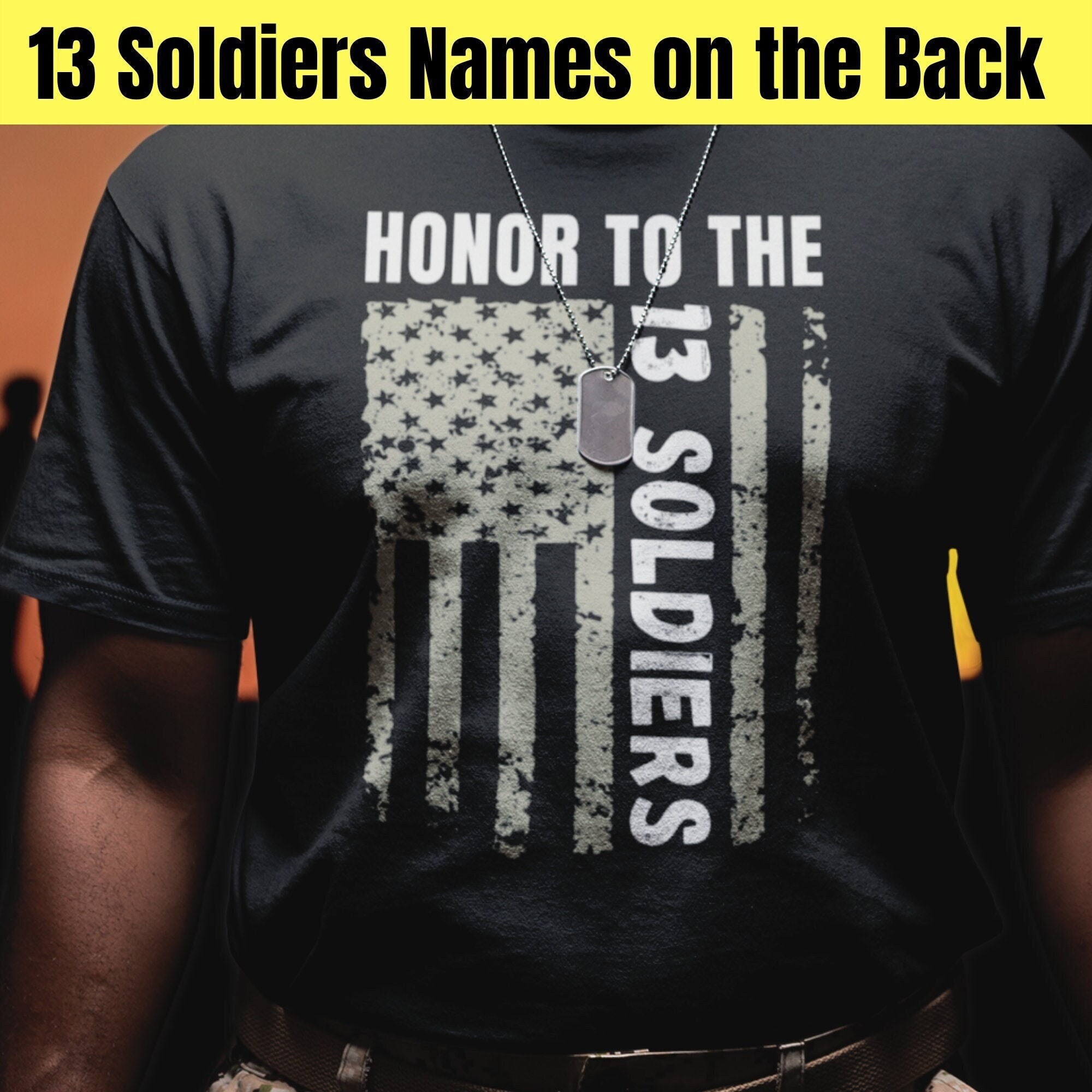 13 Fallen Soldiers Shirt, Marine Memorial Shirt, 13 Service Members ...