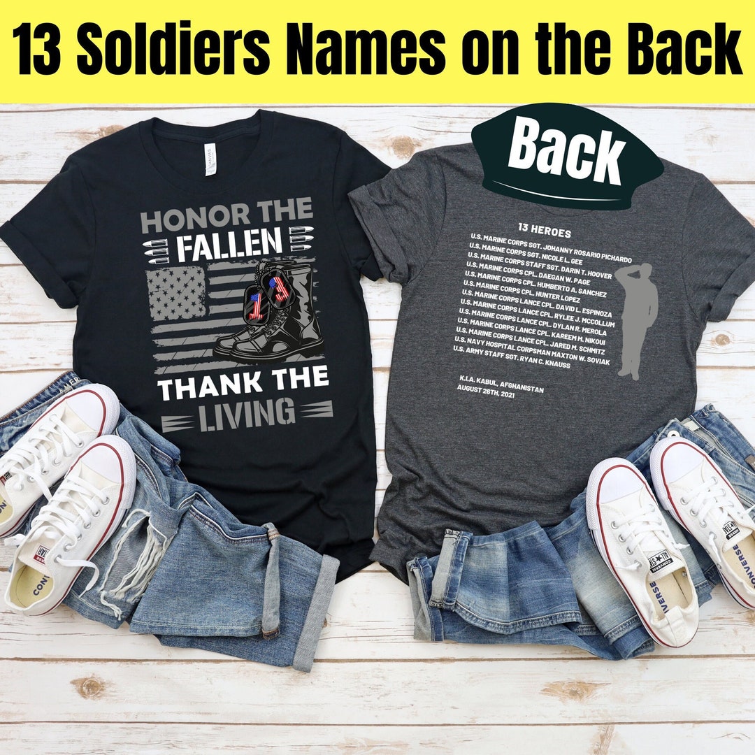 13 Soldiers Shirt, Honor the Fallen Shirt, 13 Fallen Heroes, 13 US ...