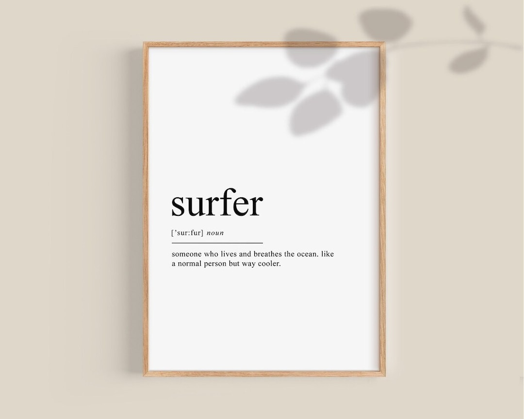 Surfer Poster, Surfer Art, Surfer Definition Print, Surf Print, Surf ...
