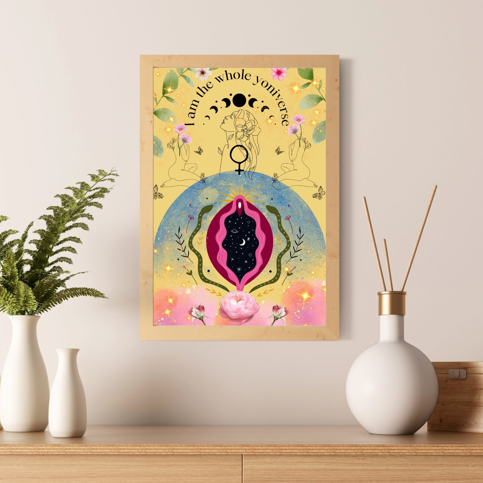 Vulva Art: Yoni Poster yoniverse A4/A3/A6, Vulva Poster, Yoni Art, Art Prints Poster, Feminist ...