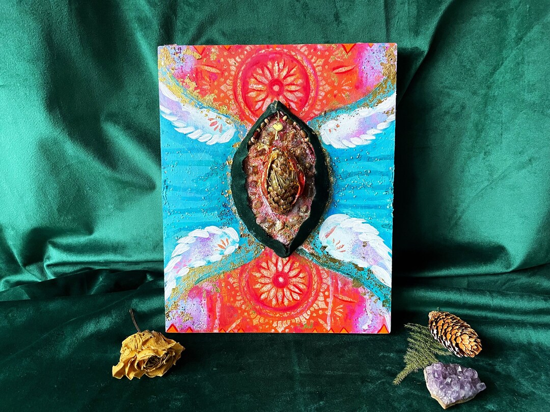 Vulva Art: Yoni Picture on Canvas Mandala Art Acrylic Paintings ...