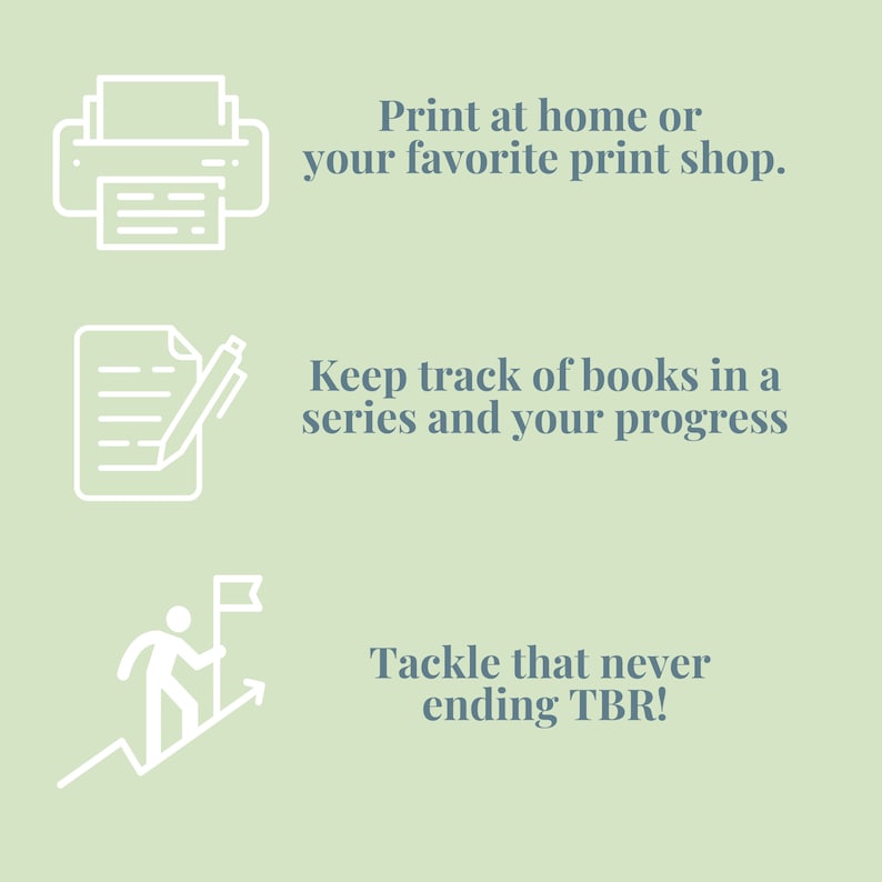 Book Series Tracker Printable Template for Reading Journal , A5 Reading ...