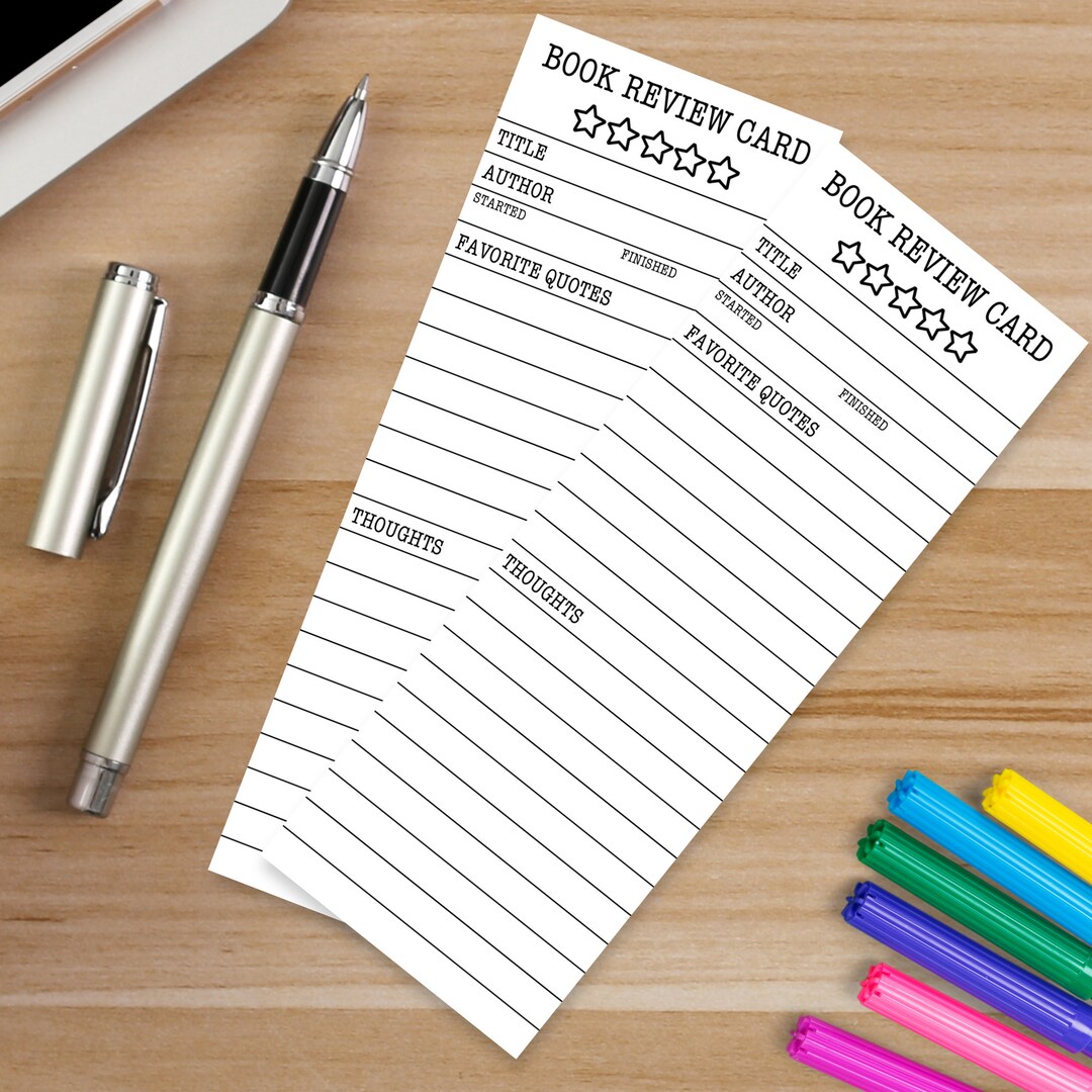 Printable Bookmark Book Review Bookmark Template Book Review Printable ...