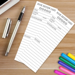 Bookmark Printable Book Review Card Template Book Review Printable ...