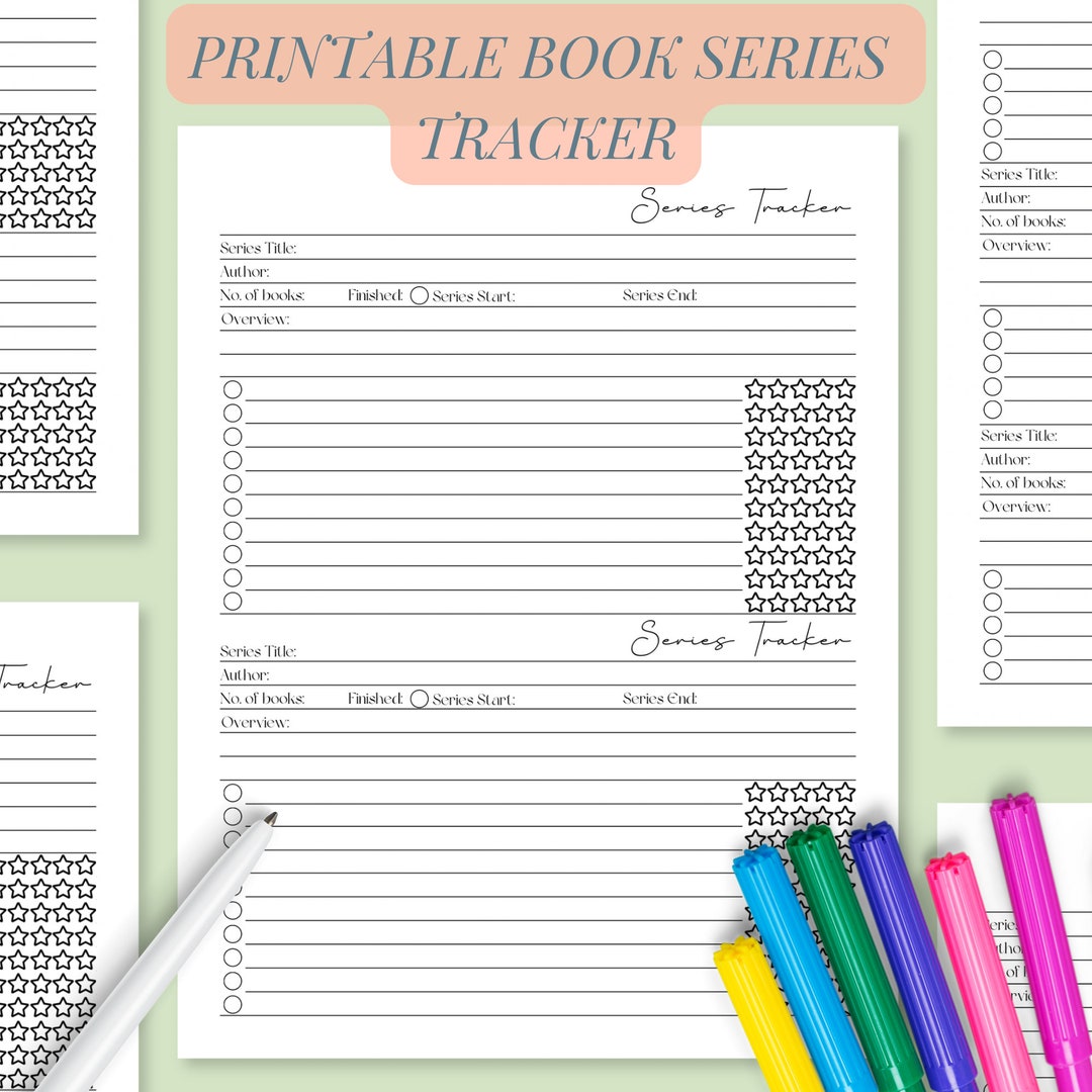 Printable TBR Book Series Tracker Template for Book Club Member Kit ...