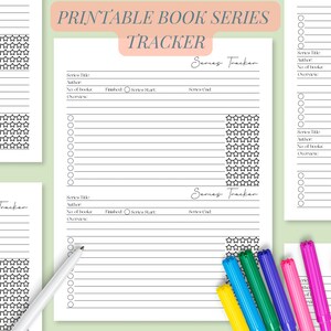 Printable TBR Book Series Tracker Template for Book Club Member Kit ...