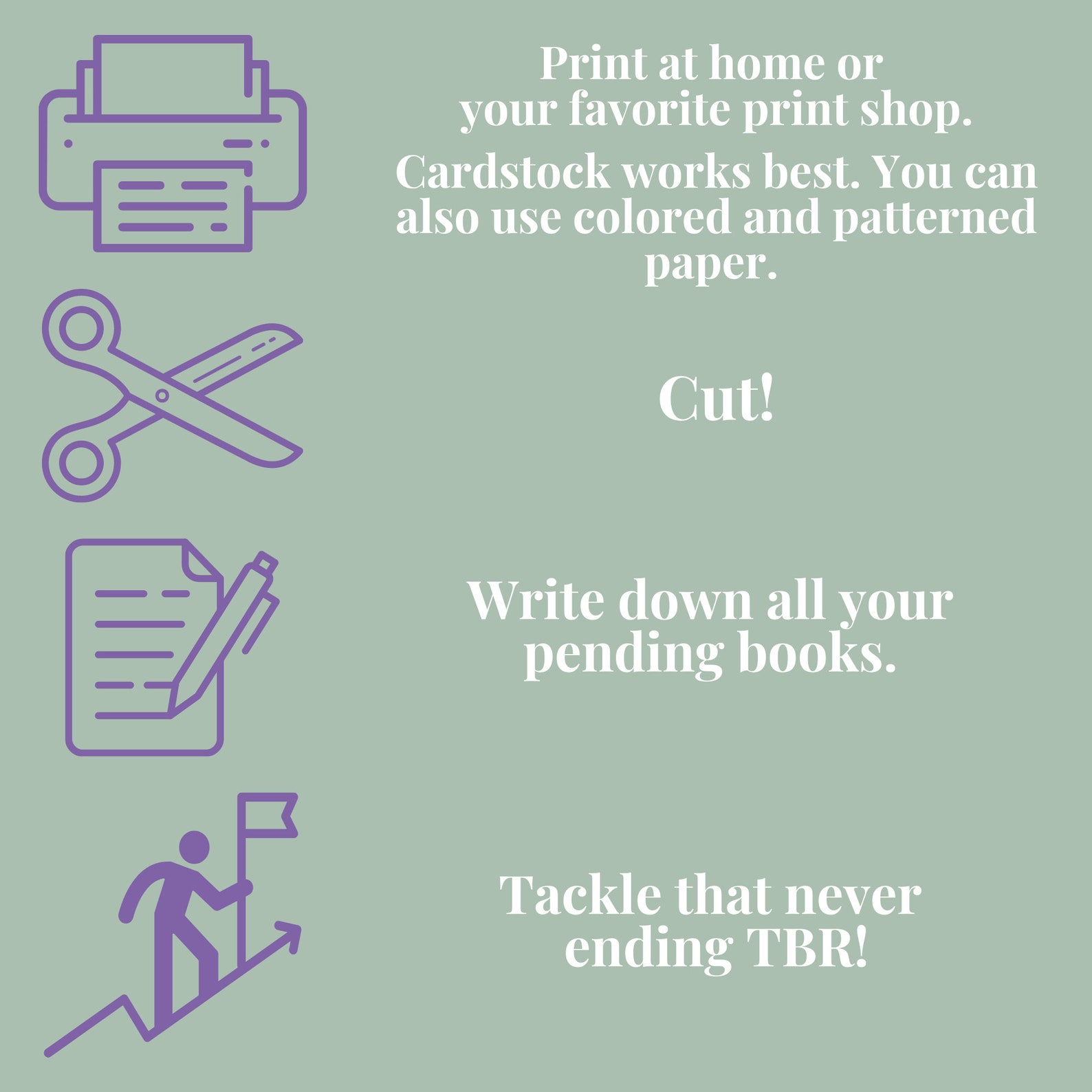 Printable Mini Books Template for TBR Jar, to Be Read Books, Book Club ...