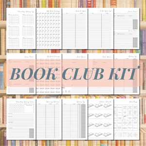 Book Club Meeting Host Printable Book Club Kit Ink Friendly TBR List ...