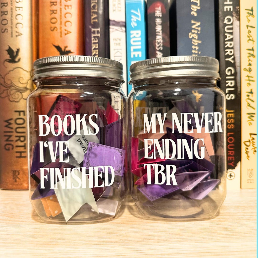 TBR Jar for Book Lovers to Be Read Jar for Mini Books Bookshelf Decor ...