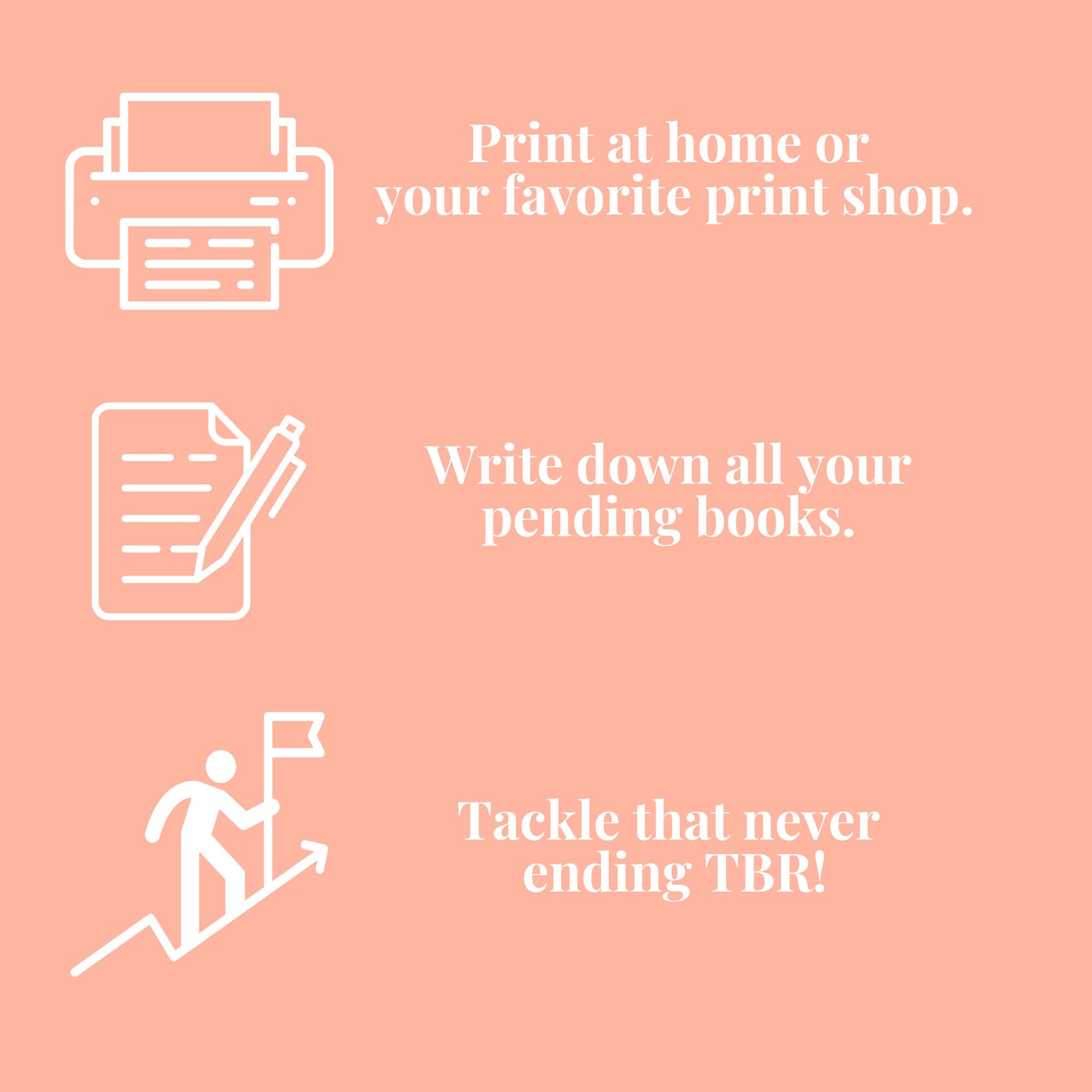 TBR List Printable TBR Tracker Template to Be Read List for Reading Log ...