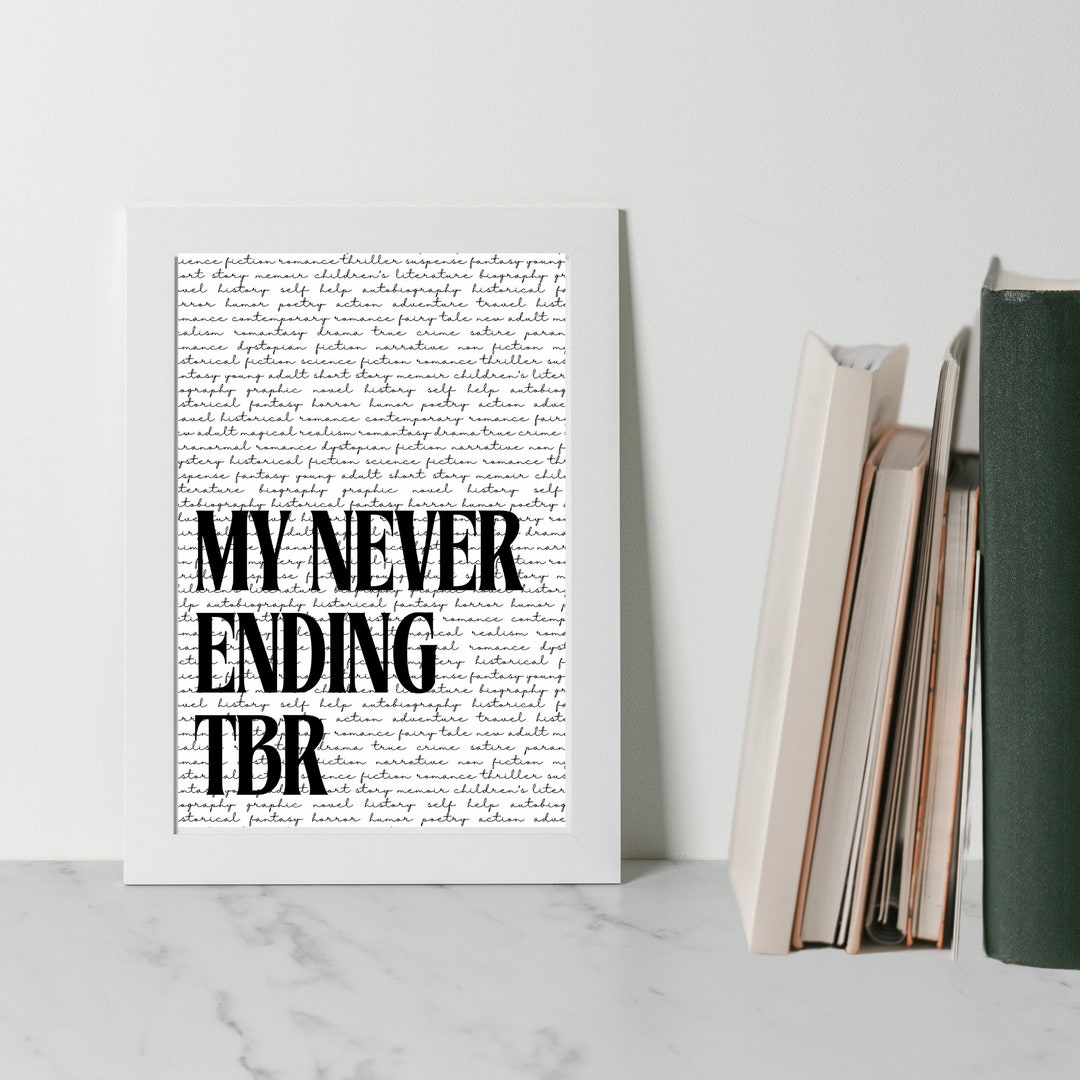 TBR Sign for Bookshelf Printable, Reading Nook, Decor Bookish, Gift for ...