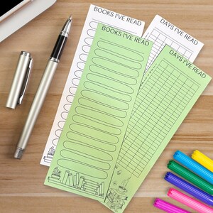 Printable Bookmark Reading Log Reading Tracker Book Tracker Monthly ...