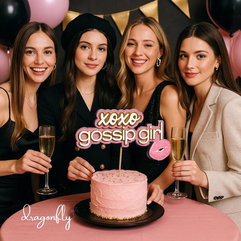Template SVG File - Cake Topper - GOSSIP GIRL - Etsy
