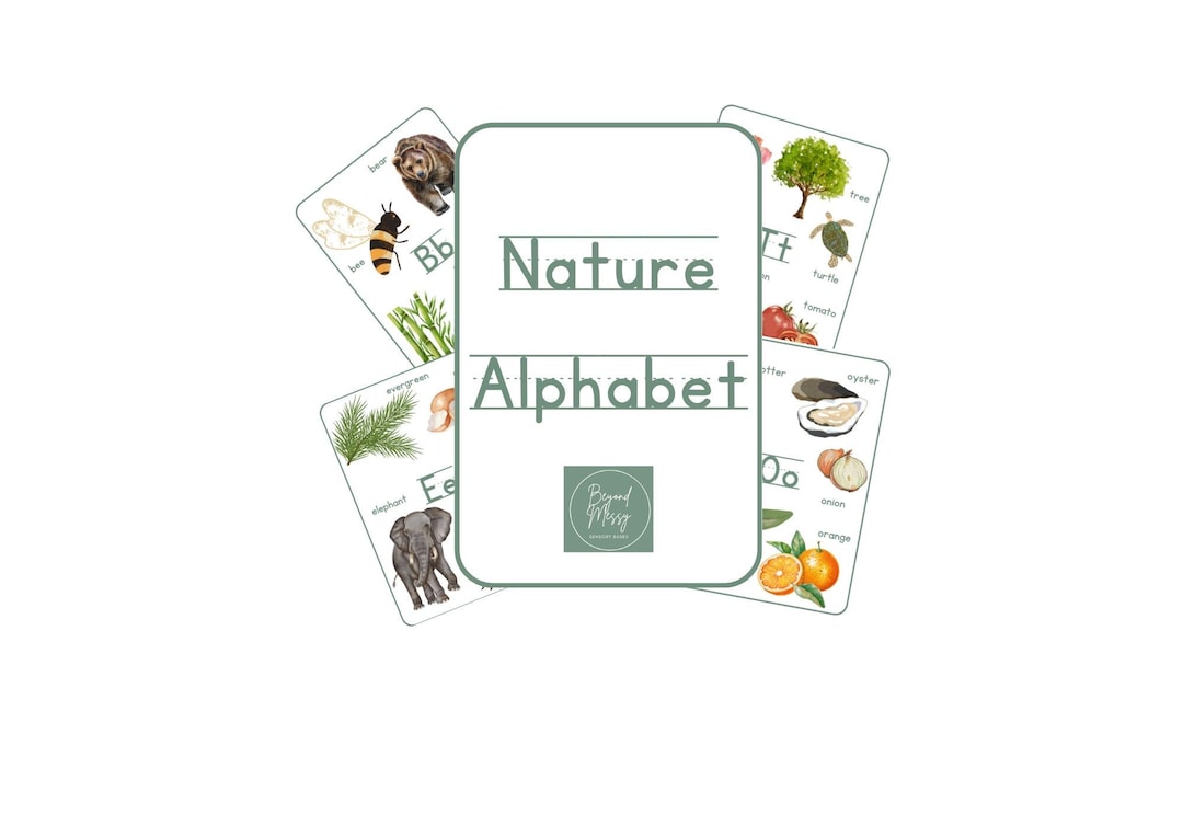 ABC Nature Flashcards, Nature Alphabet Cards, Nature Flashcards ...