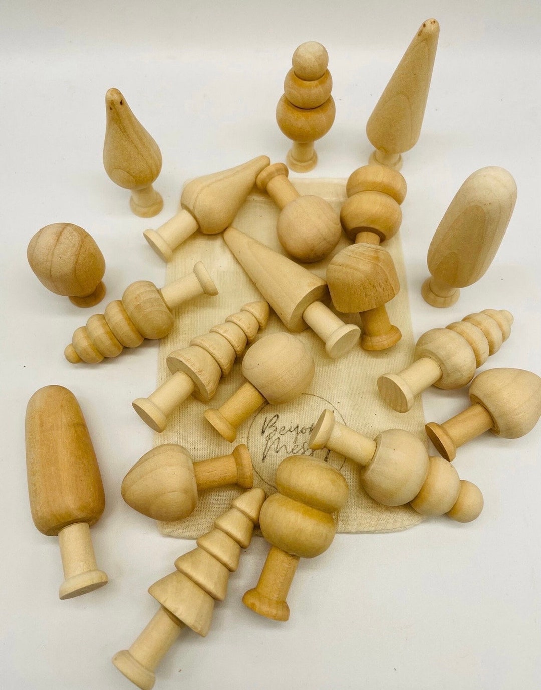 Wooden Tree Small World Play Wooden Tree Loose Part Toys Christmas ...