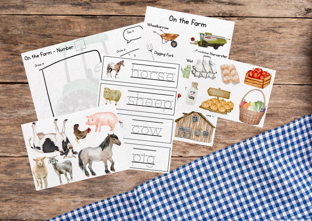 Farm Activity Pack: Montessori Learning Cards (digital Download) - Etsy