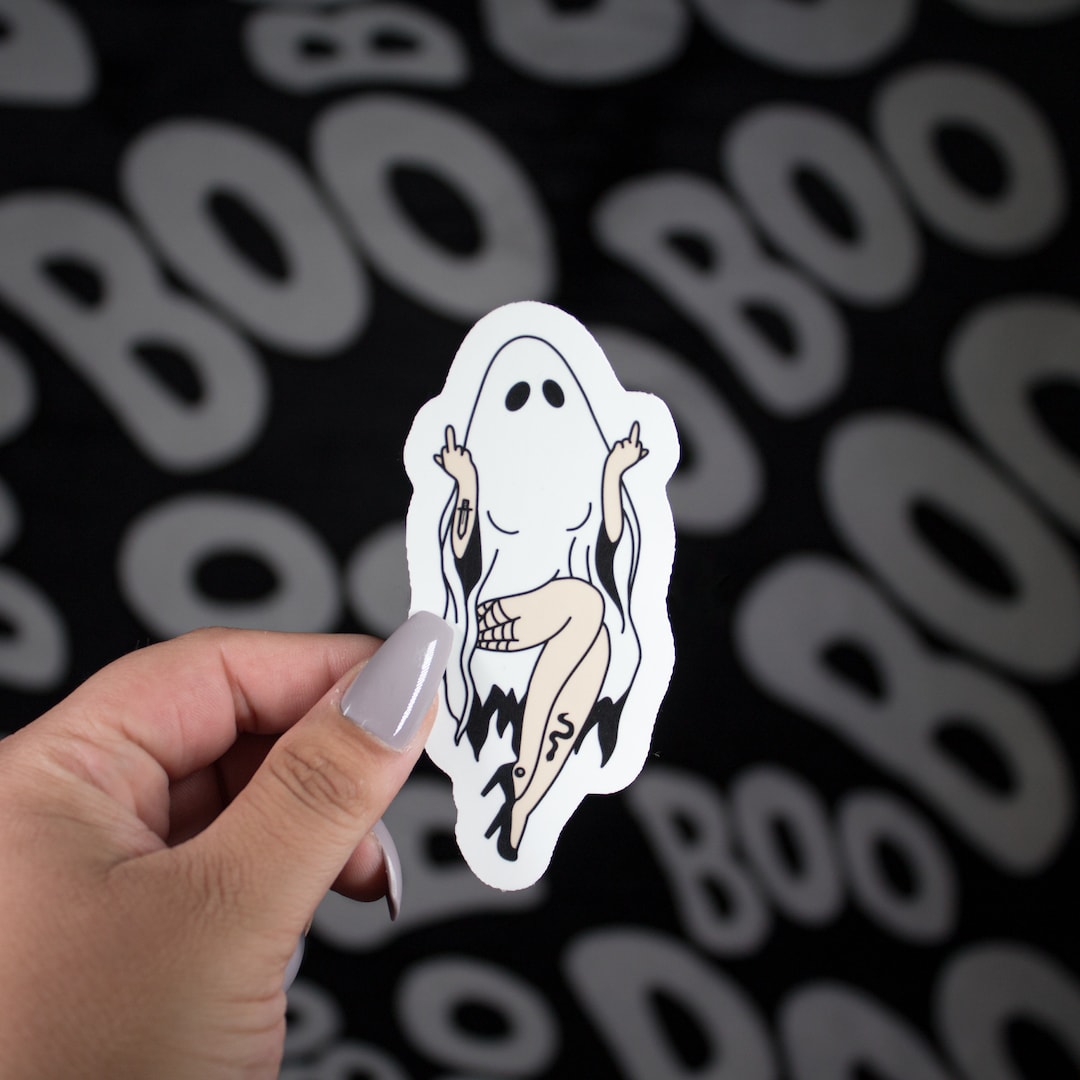 Retro, Vintage Pinup Ghost Girl With Tattoos Water-resistant Sticker ...