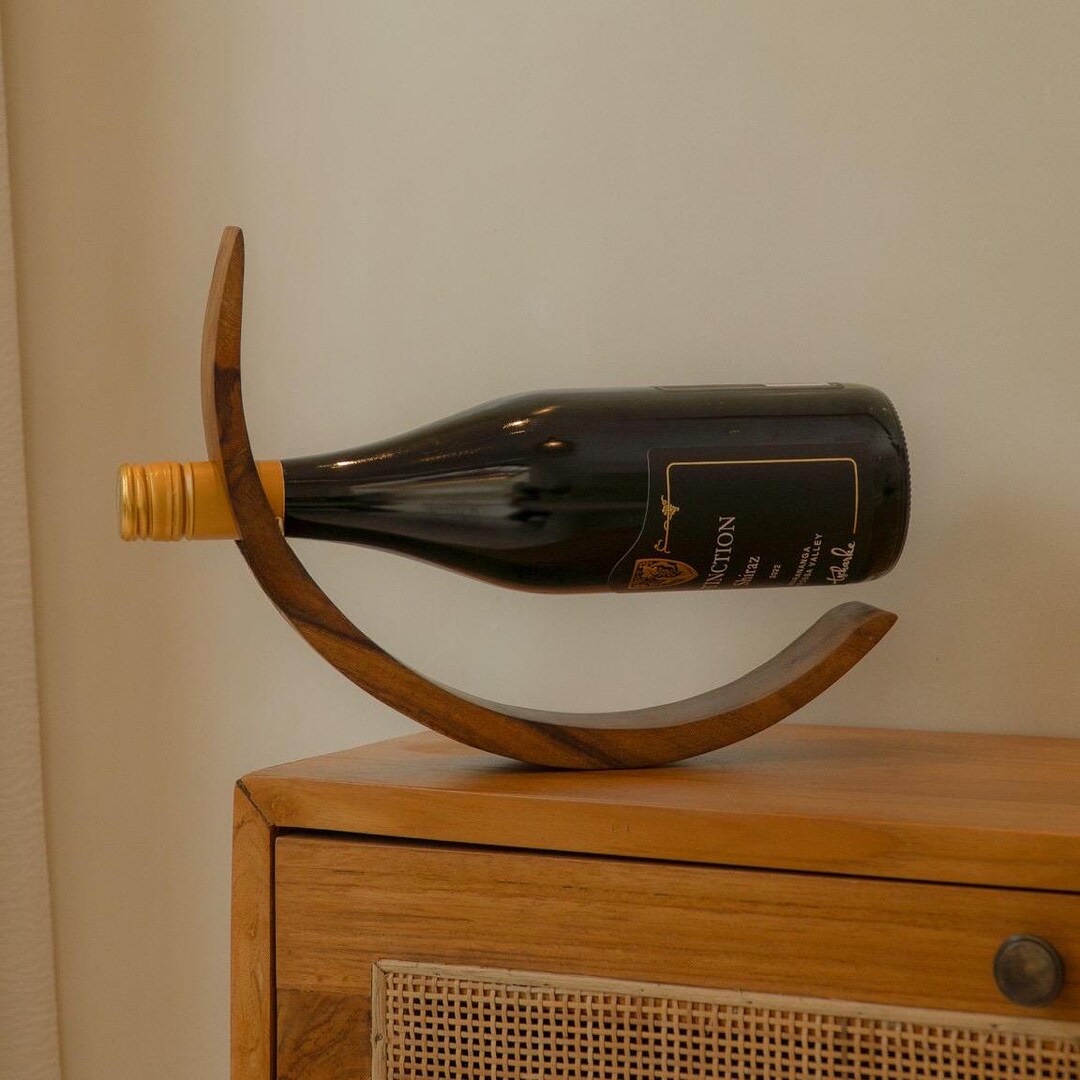 Handmade Wood Wine Display Stand | Modern Wine Bottle Stand | Wine ...