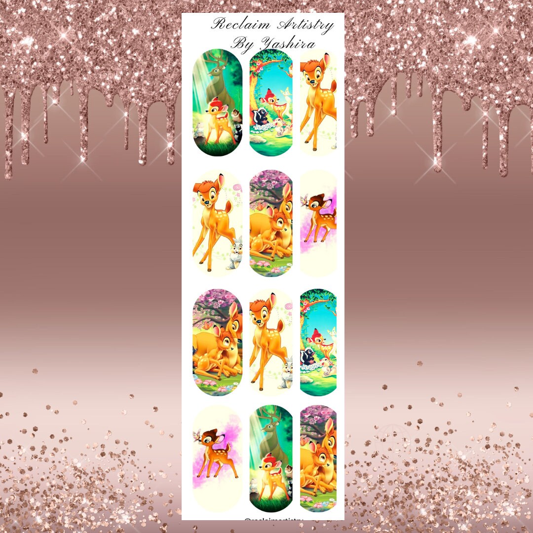 Bambi Nail Water Decals Nail Art Nail Stickers Nails - Etsy