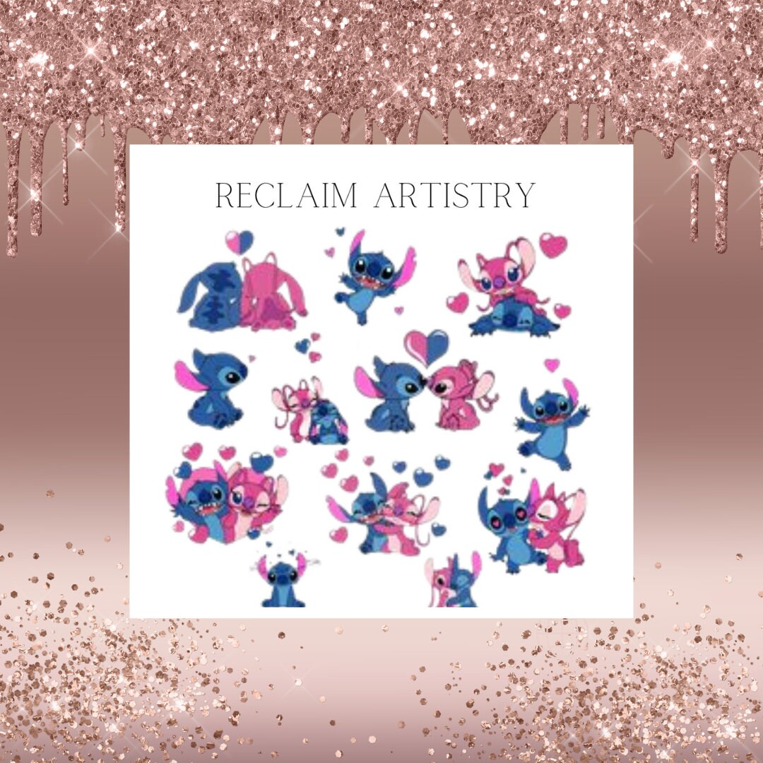 Stitch and Angle Nail Decals - Etsy