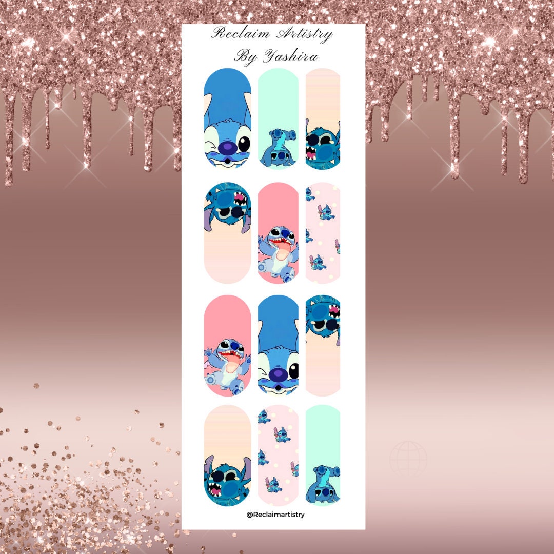 Stitch Nail Decal 2 - Etsy