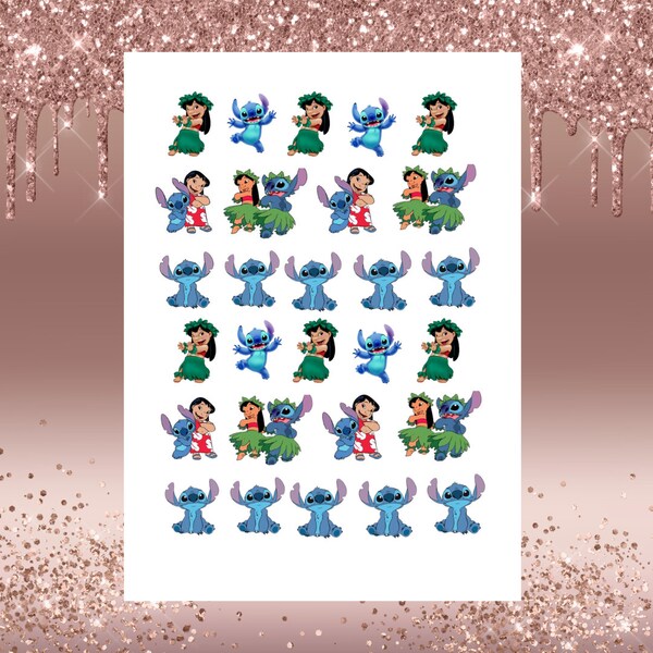 Lilo and Stitch Nails - Etsy