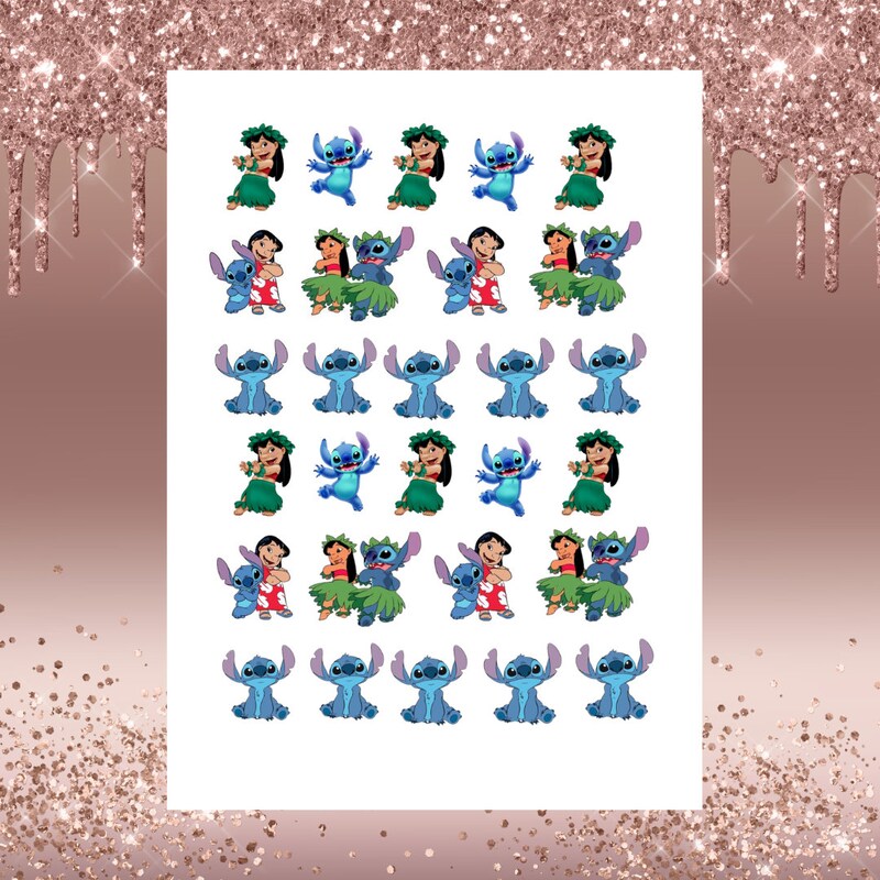 Lilo and Stitch Nails - Etsy