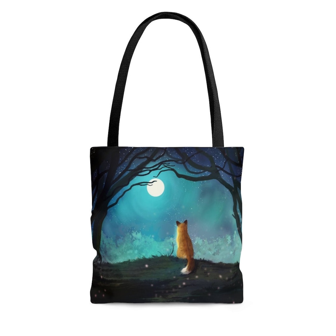 Stylish Fox Tote Bag / Purse Fox Lover Print Fox Lover Gift Fox Tote ...