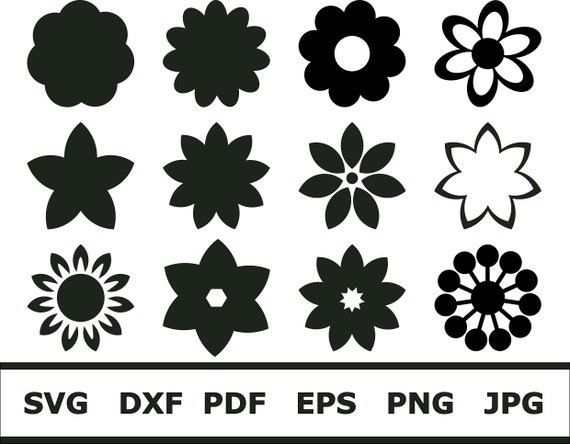 Flower Bundle SVG Floral Cut Files - Etsy