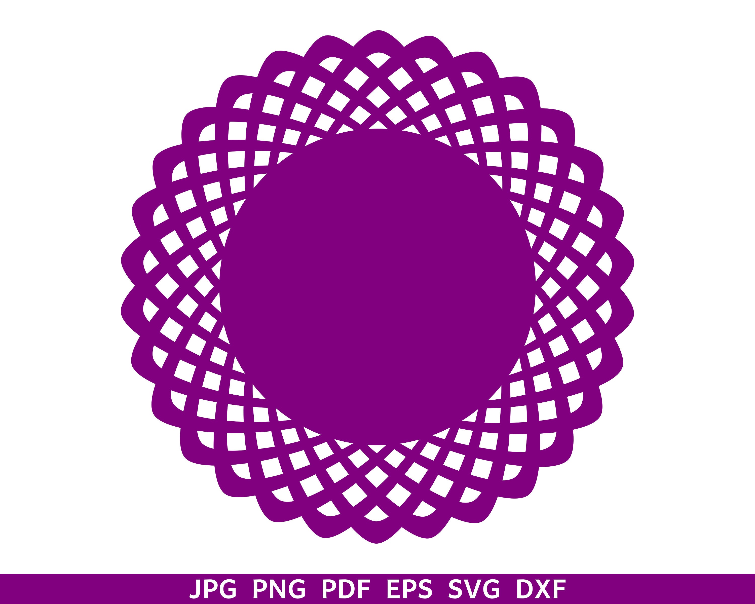 Lacey Doily SVG Recortar PNG Mantel de papel imprimible PDF - Etsy México