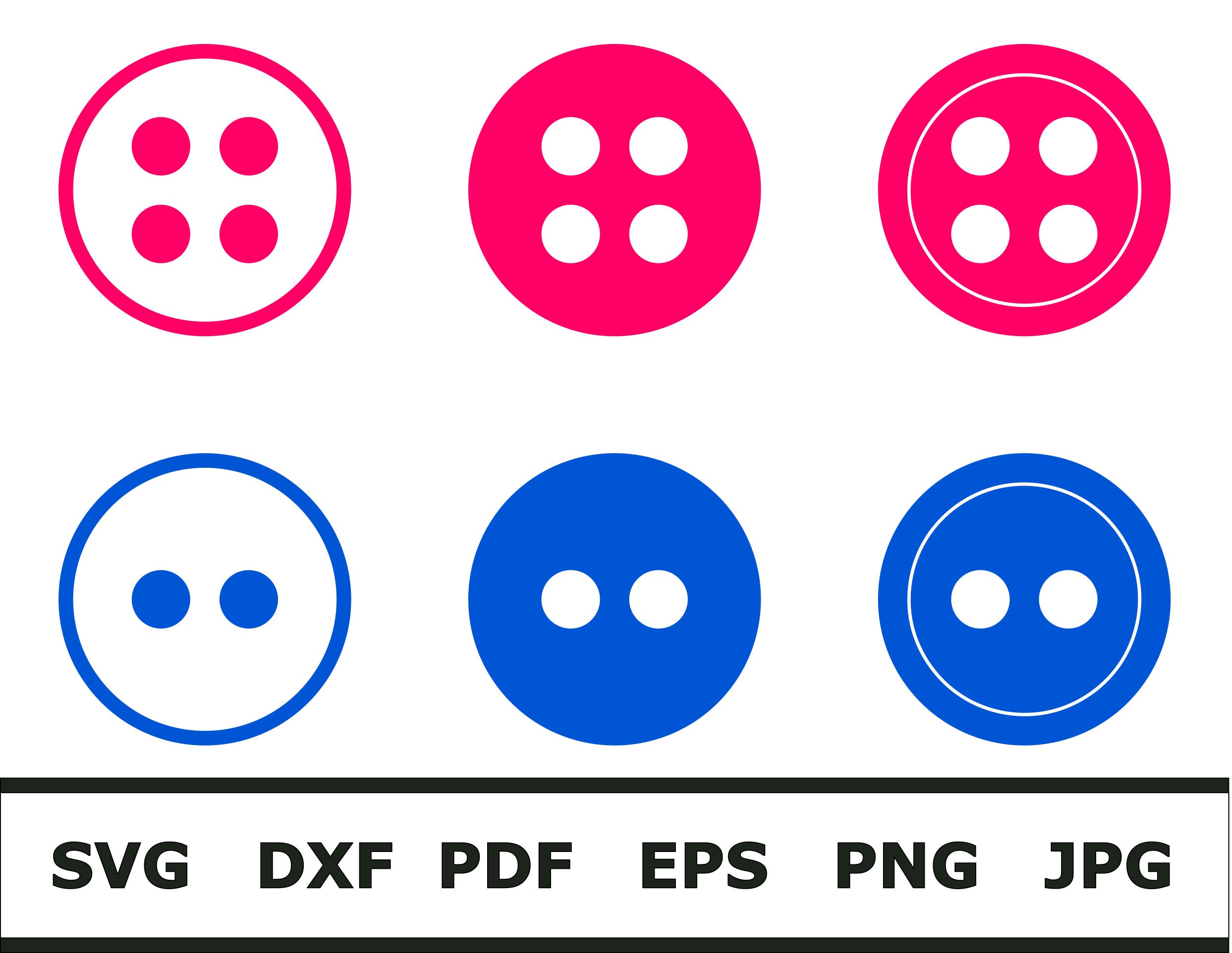 Round Buttons SVG Cut File for Cricut and Silhouette - Etsy