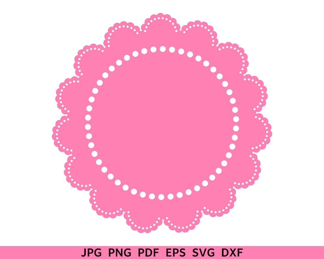 Pink Lacey Dots Doily SVG, Instant Download Pattern Clipart - Etsy