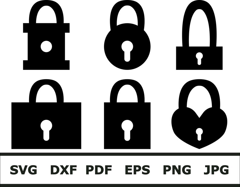 Locks SVG Padlock Digital Instant Download - Etsy