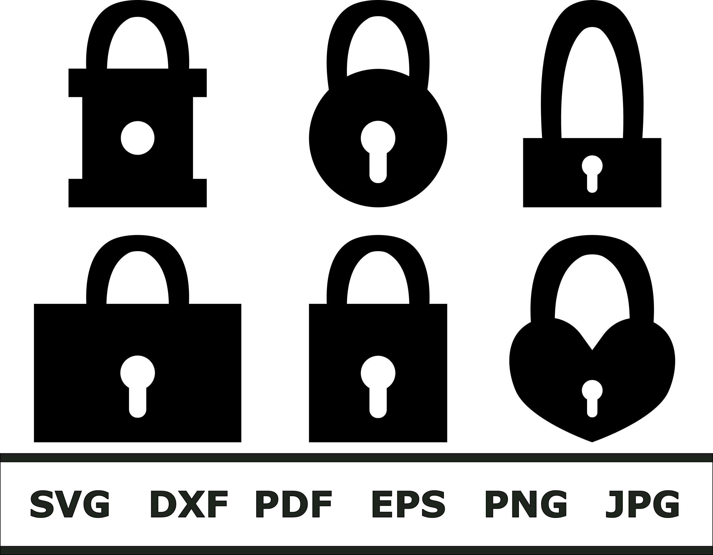 Locks SVG Padlock Digital Instant Download - Etsy