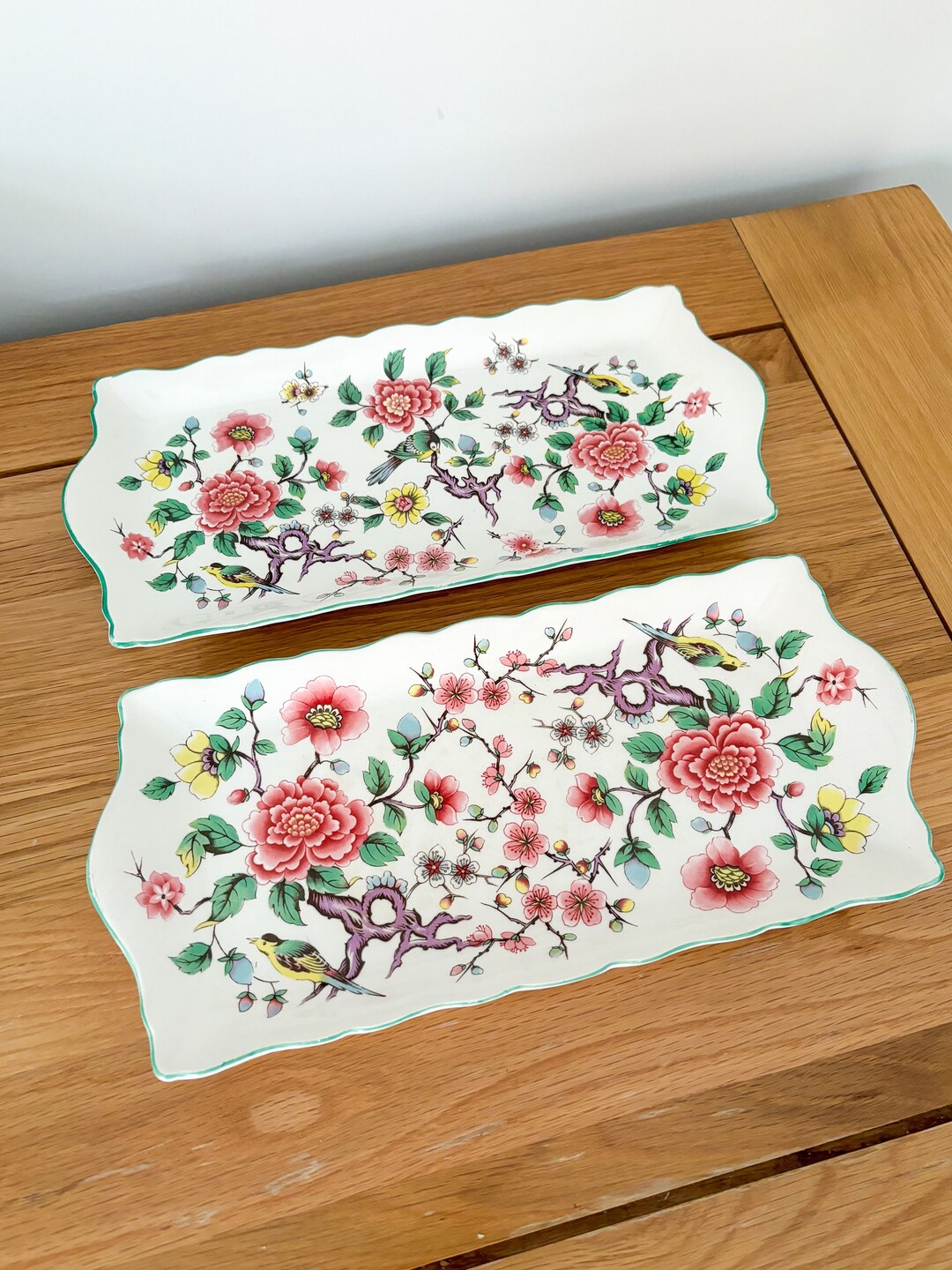 Old Foley Fine China Floral & Bird Design Sandwich Plate, Fine China ...