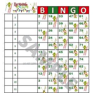 Snakes & Ladders Christmas Style Bingo Board - Etsy