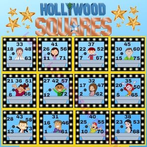 Hollywood Squares - Etsy