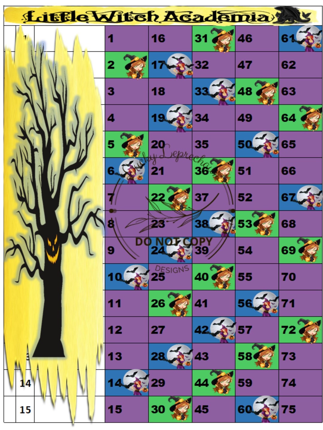 Little Witch Bingo - Etsy