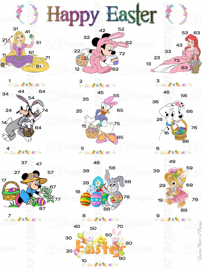 Happy Easter Bingo Board - Etsy
